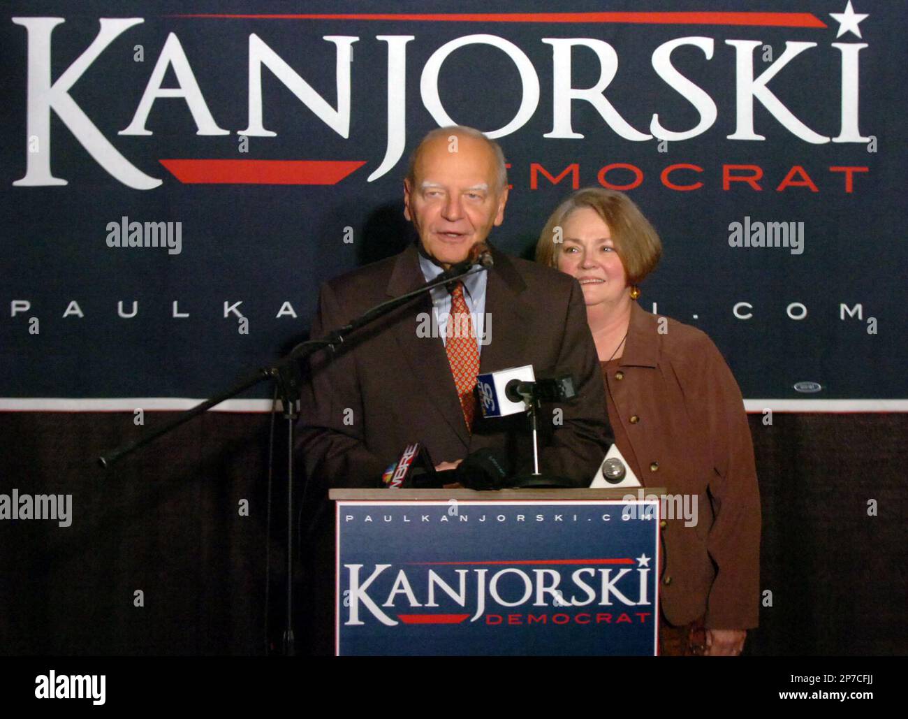 U.S. Rep. Paul E. Kanjorski, D-Pa., gives his concession speech, with ...