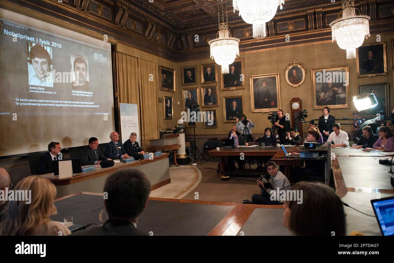 Members of the Swedish Royal Academy of Sciences, left below screen ...