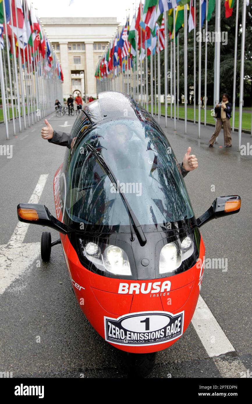 The electric vehicle of Oerlikon Solar Racing Team form Switzerland ...