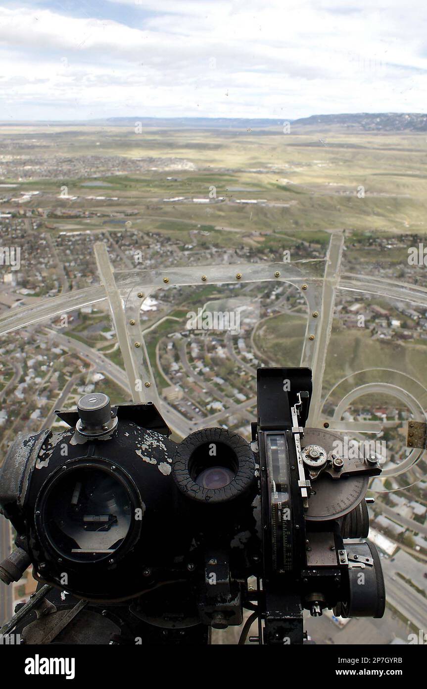 A Norden bombsight is seen in the nose of the "Liberty Belle," a Boeing ...