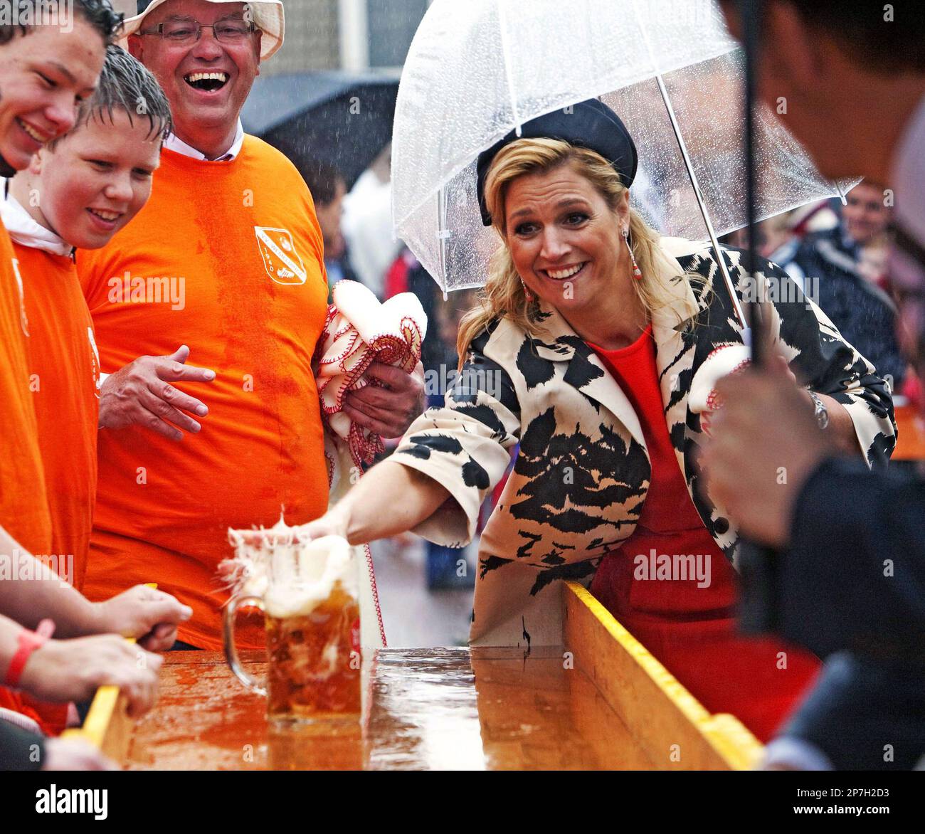 Dutch Princess Maxima reacts during festivities marking Queen's Day in ...