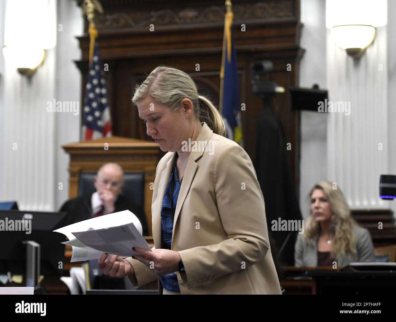 Assistant District Attorney Jessica Krejcarek, front, questions Aileen ...
