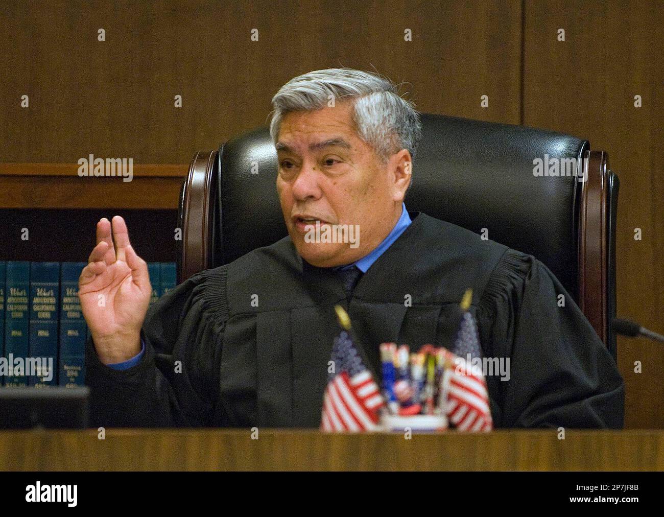 Judge Francisco P. Briseno talks to the jury about speaking publicly ...