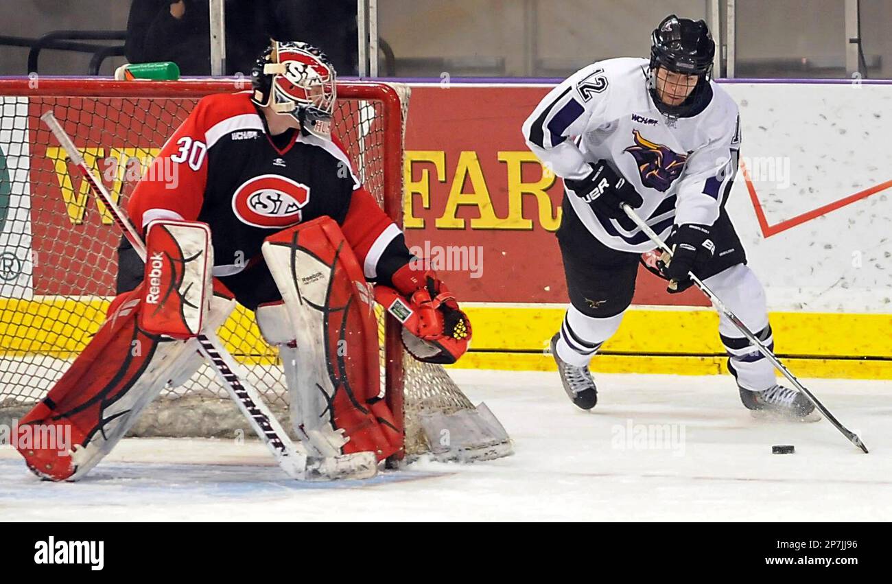 Minnesota State University, Mankato's Rylan Galiardi looks to shoot ...