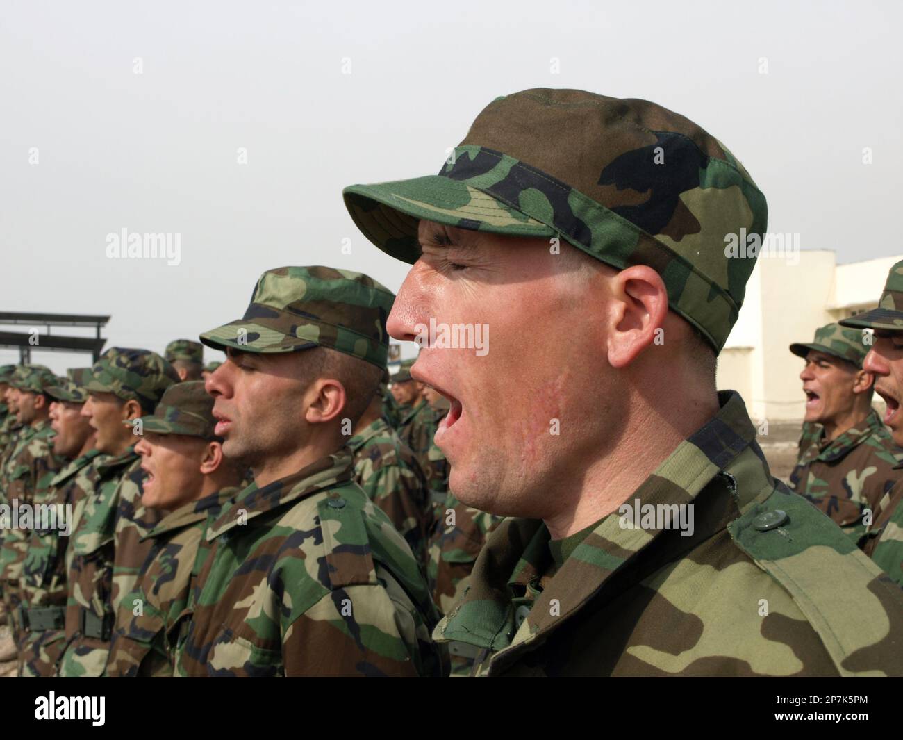 Afghan soldiers undergo basic military training following instructions ...