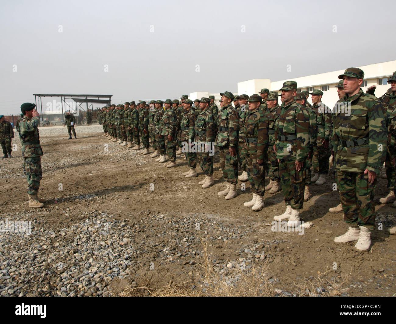 Afghan soldiers undergo basic military training following instructions ...