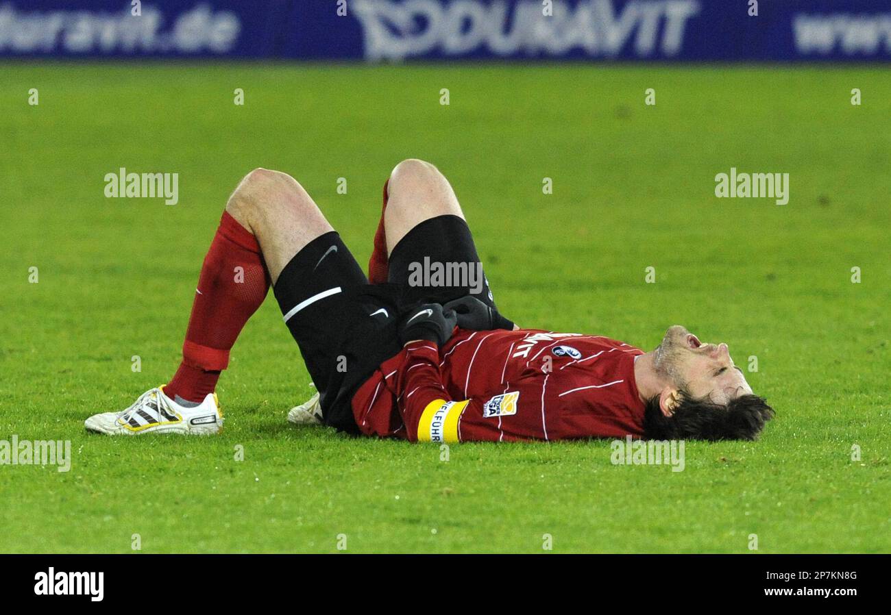 Freiburg's Heiko Butscher reacts after the German first division ...
