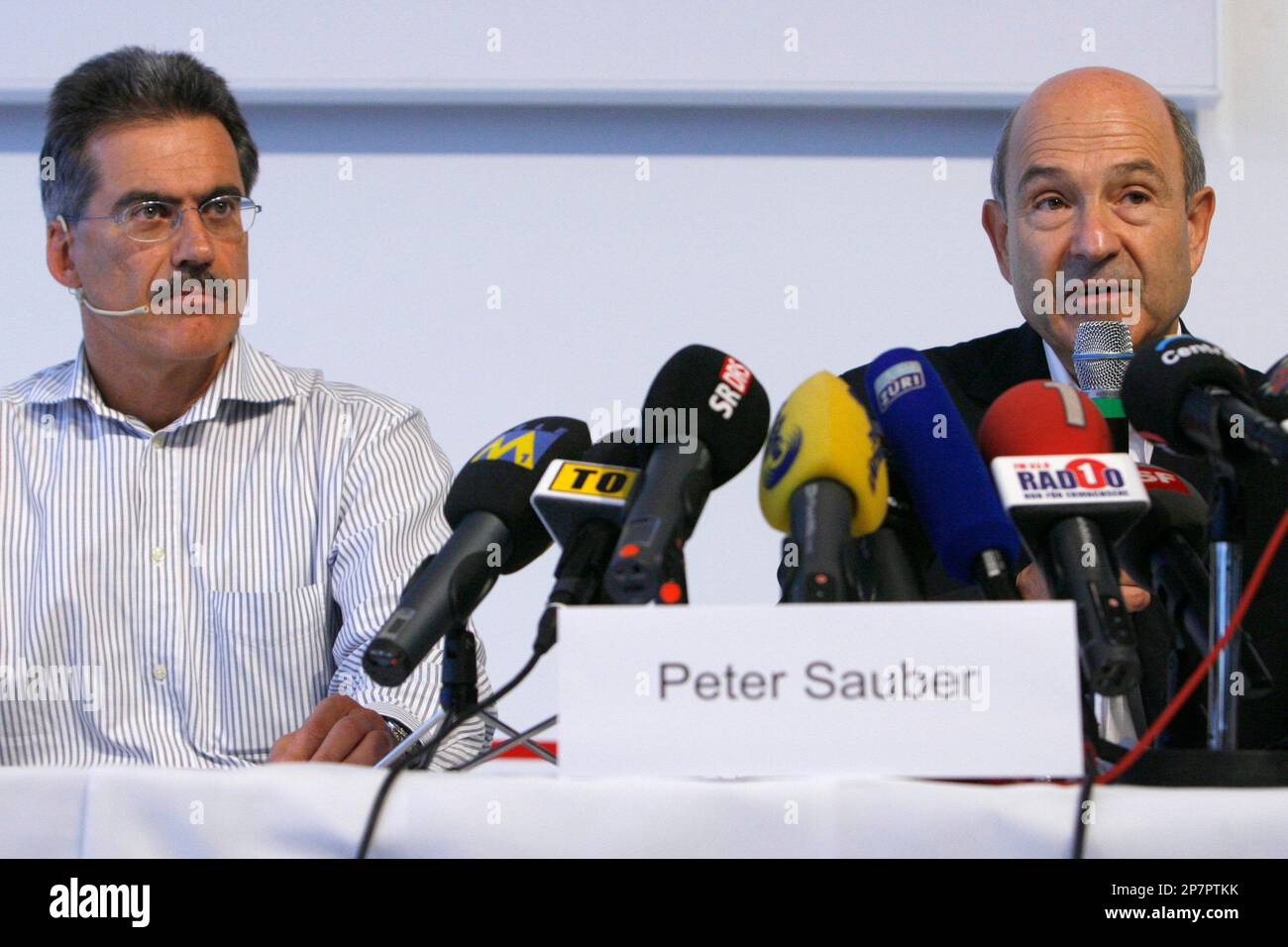 Peter Sauber, right, founder of former Sauber Petronas F1 Team and ...