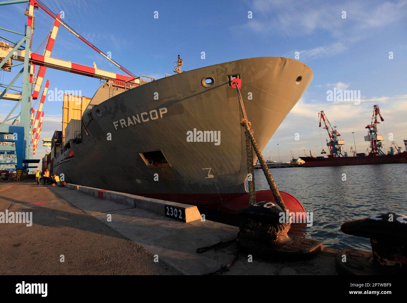 Francop, an arms ship seized by Israeli authorities near Cyprus ...