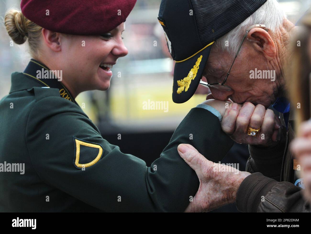 U.S. Army 82nd Airborne Division paratrooper Kissta Feldner of Caldwell ...