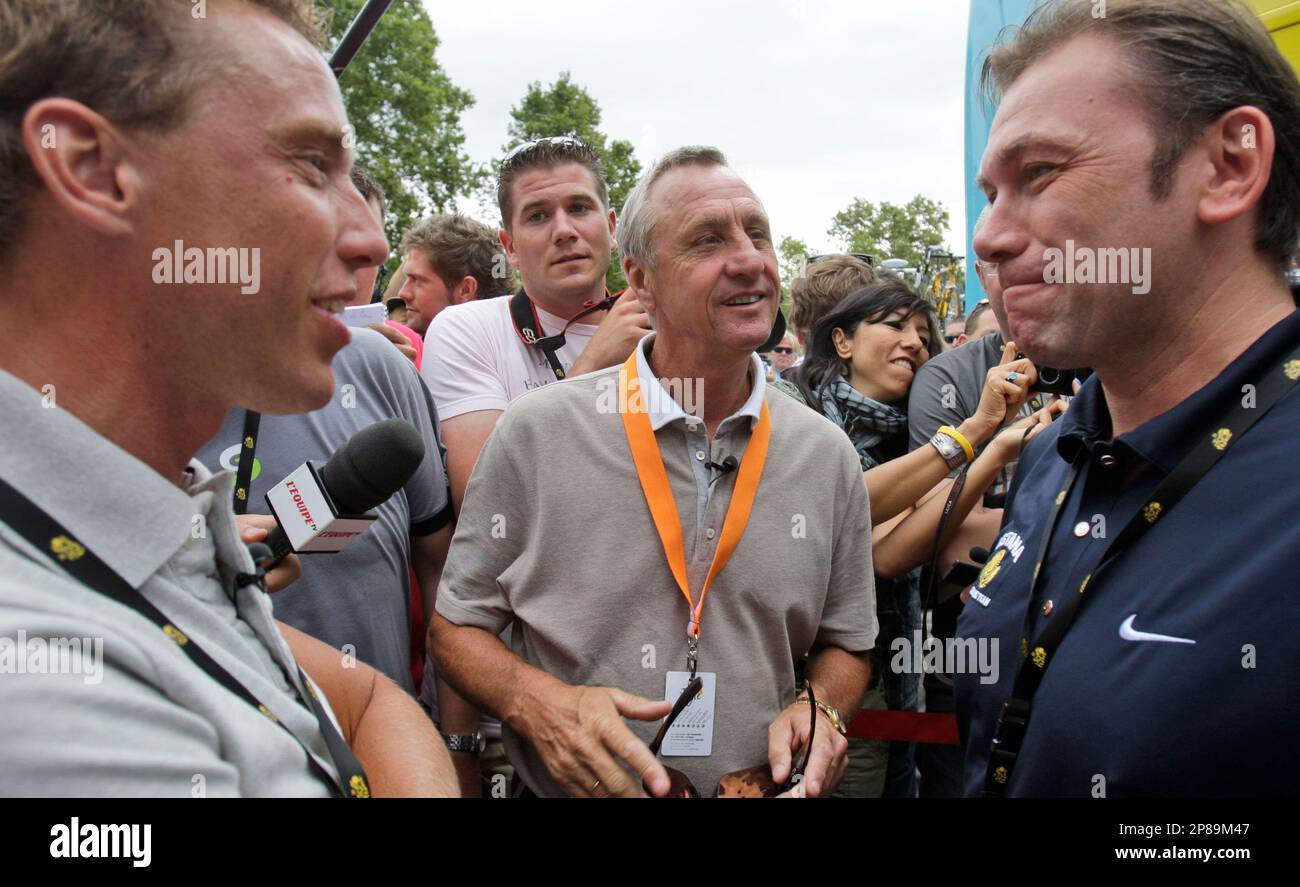 Dutch cyclist Michael Boogerd, Dutch soccer legend Johan Cruijff and ...