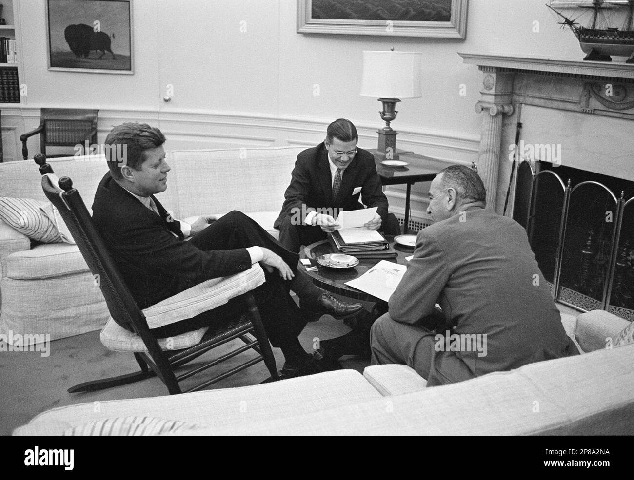 FILE - In a March 16, 1961 file photo, U.S. President John F. Kennedy ...