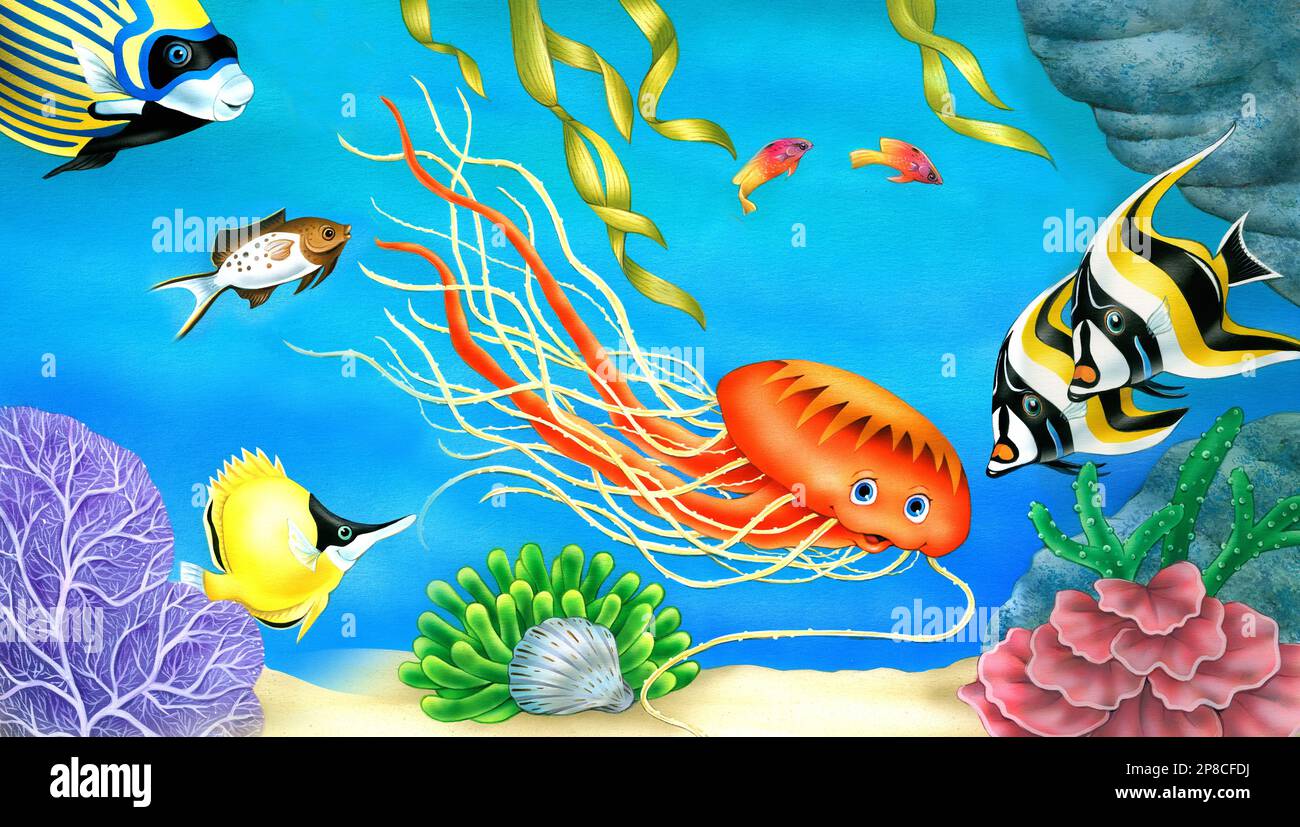 Cartoon qualle -Fotos und -Bildmaterial in hoher Auflösung – Alamy