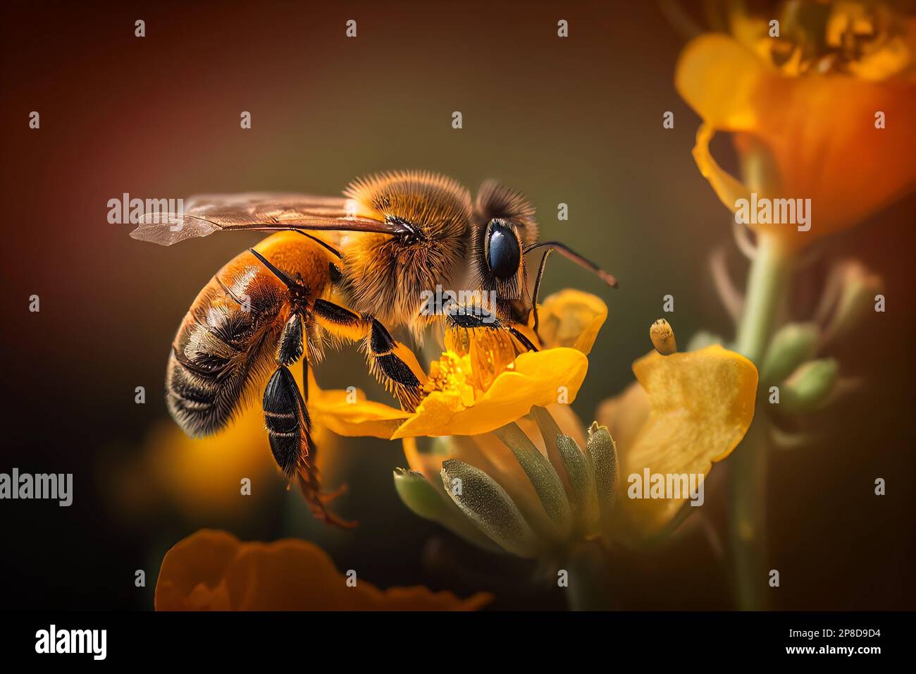 Gelbe blume mit honigbiene -Fotos und -Bildmaterial in hoher Auflösung ...