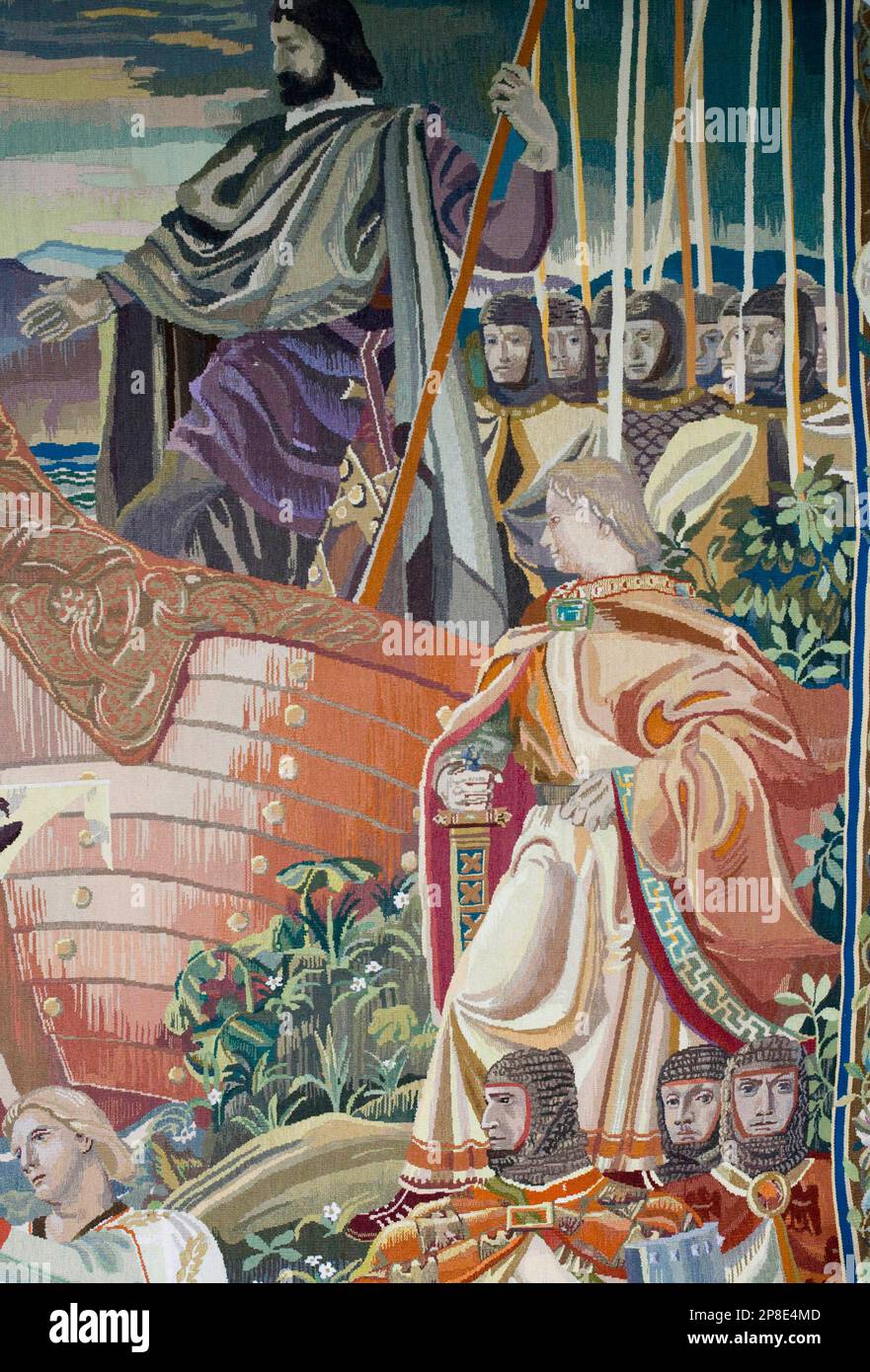 Ein Ausschnitt eines Wandteppichs fotografiert am Donnerstag, 28. Mai ...