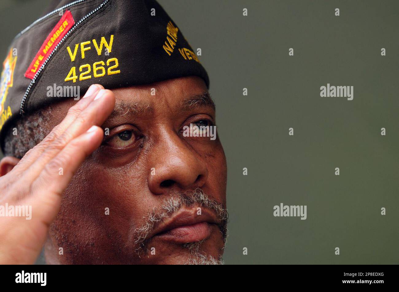 Richard N. "Rick" Bell of Columbia, S.C., salutes during a Memorial Day ...