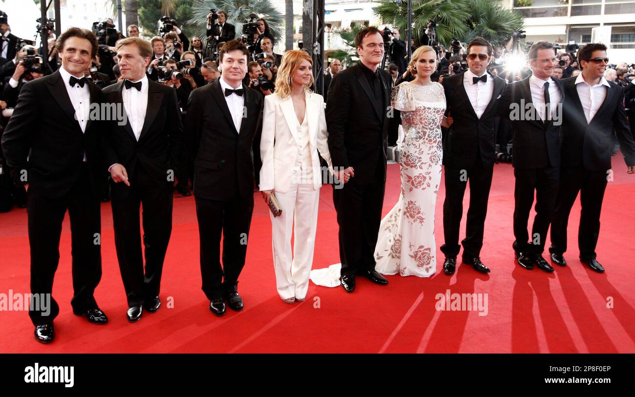 Cast members, from left, American producer Lawrence Bender, Austrian ...