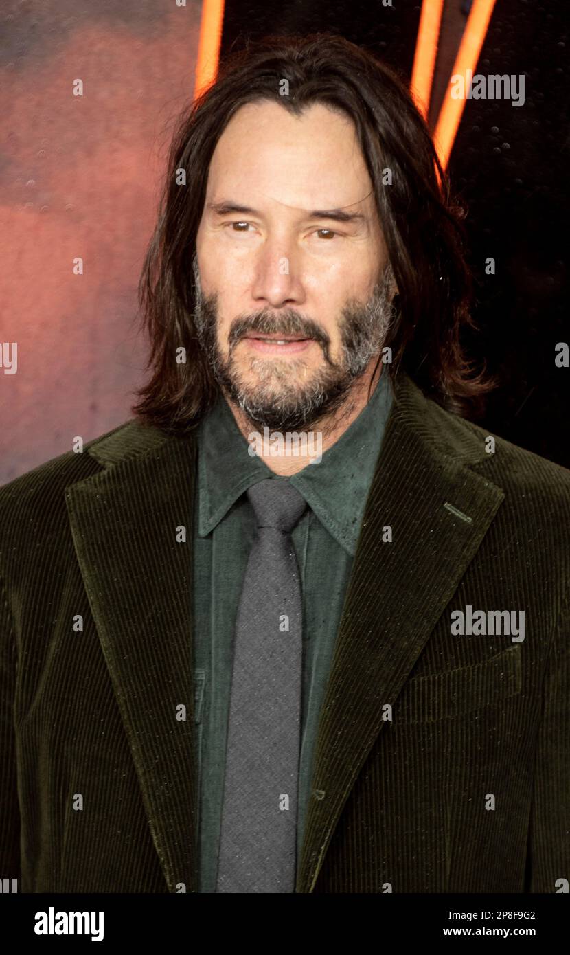 Keanu Reeve bei der Filmpremiere „John Wick: Chapter 4", London ...