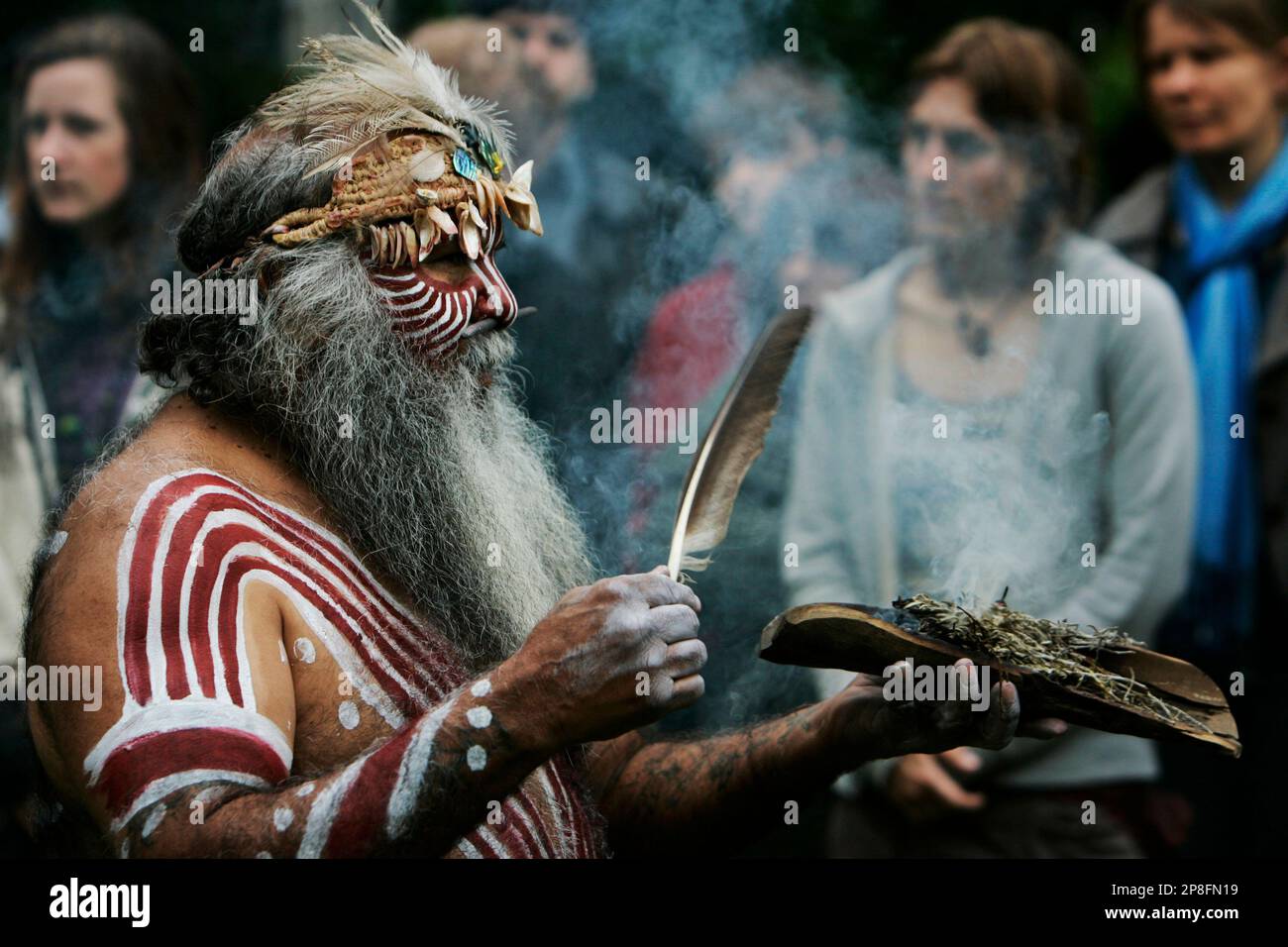 Aboriginal Ngarrindjeri elder Major Sumner from south Australia, in ...