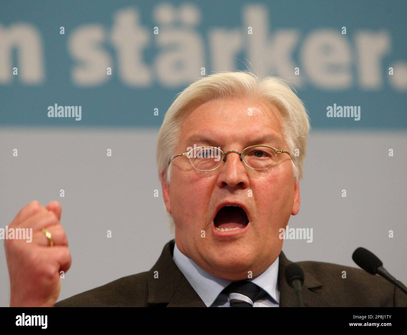 Bundesaussenminister Frank-Walter Steinmeier spricht am Samstag, 25 ...