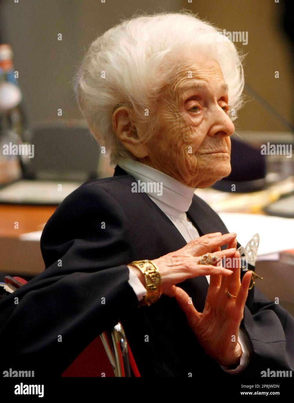 Italian neurologist and senator for life Rita Levi Montalcini, Nobel ...
