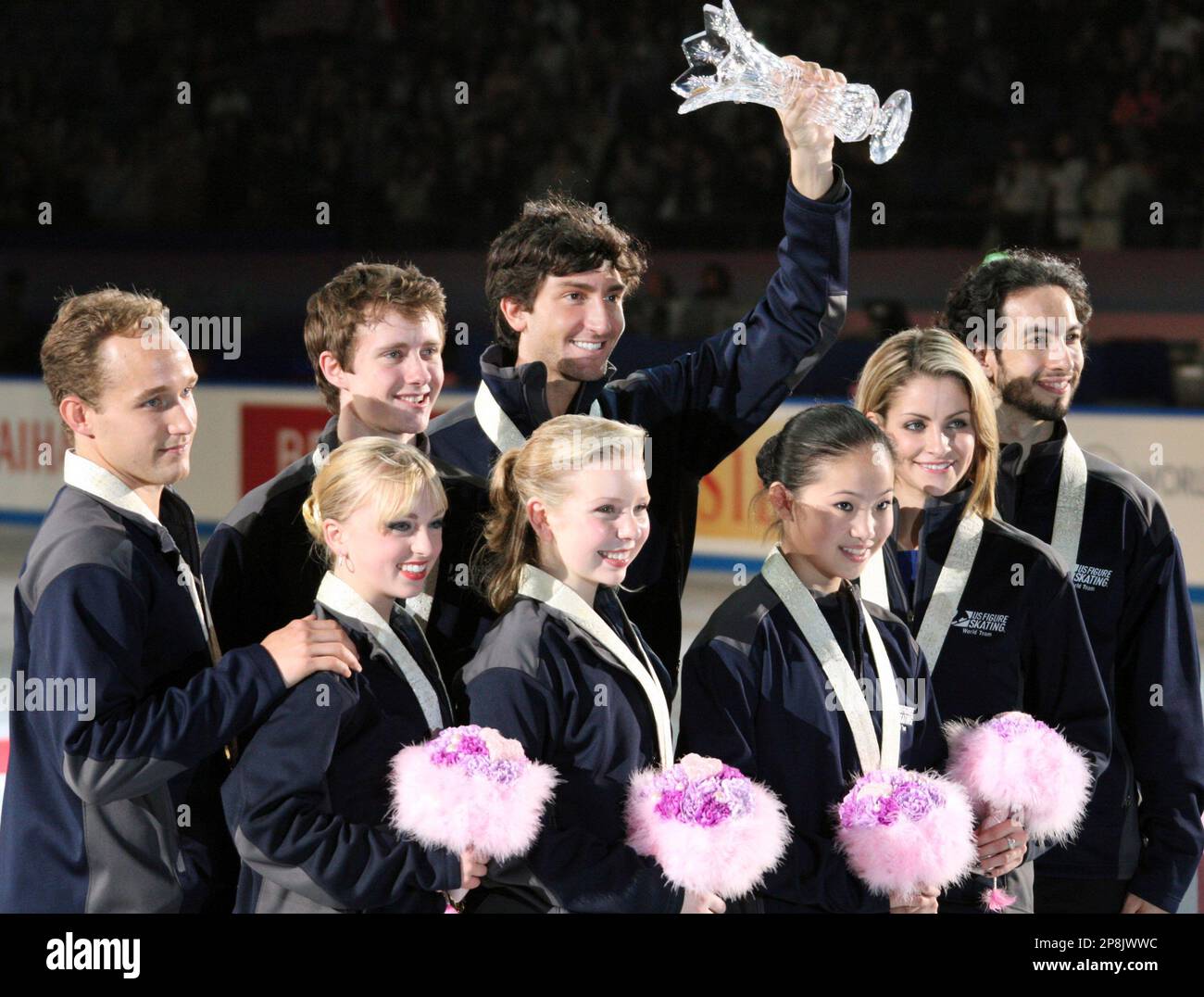Team of the United States, front low, from left, Caydee Denney, Rachael ...