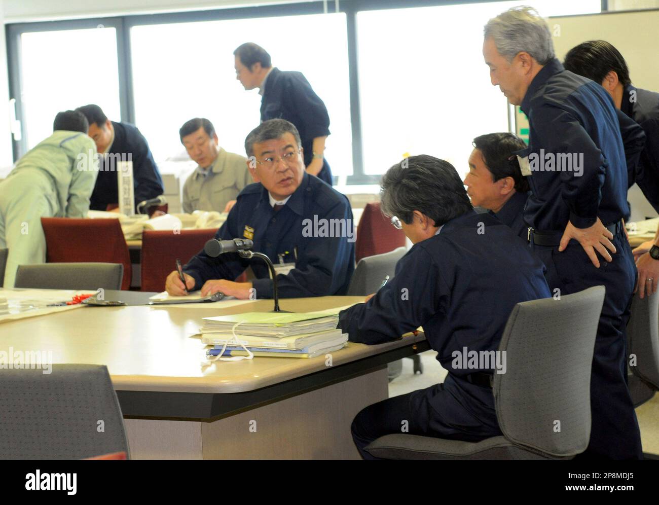 Crisis management task force staff for North Korean missile launching ...