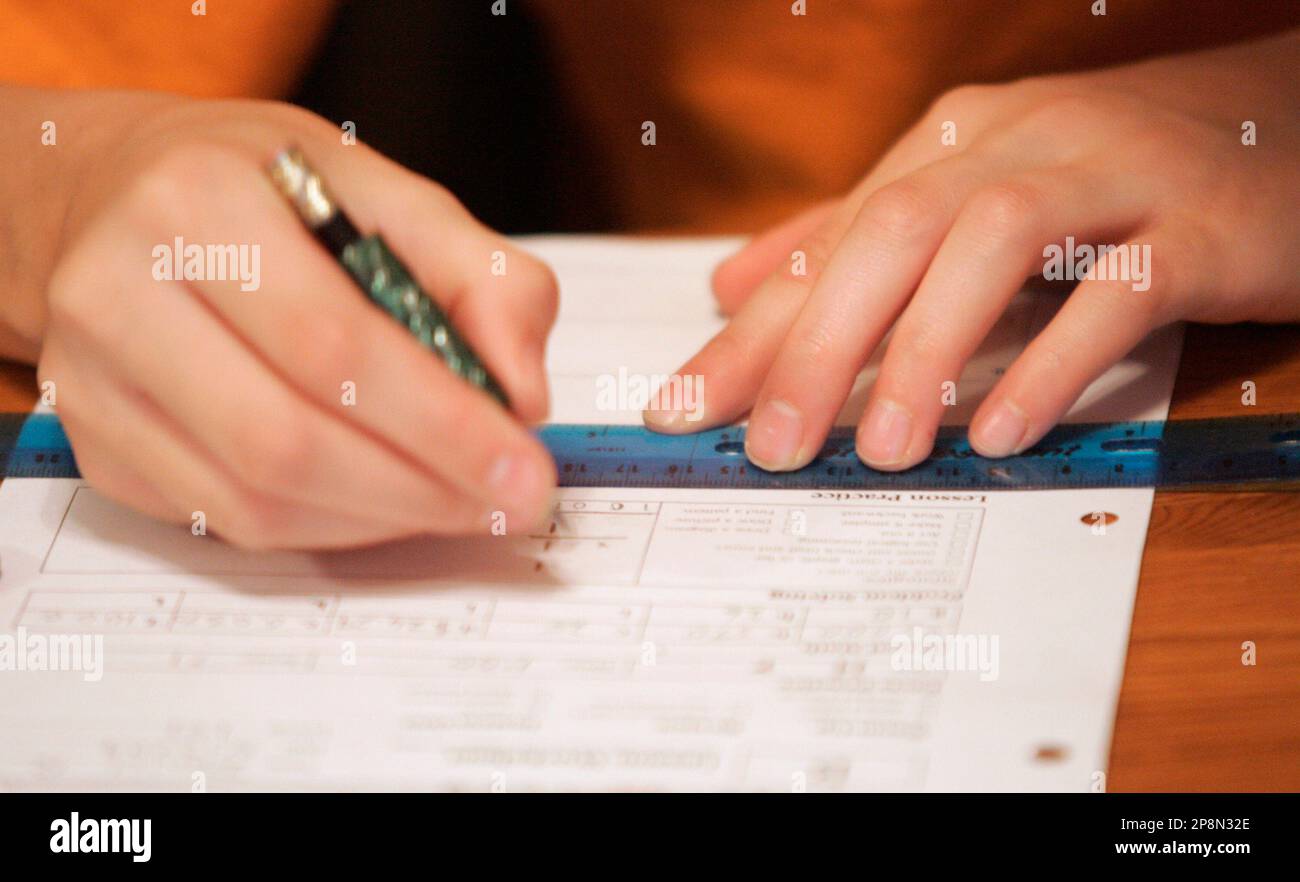 Daniel Romeike, 13, does school work at his home Friday, March 13, 2009 ...