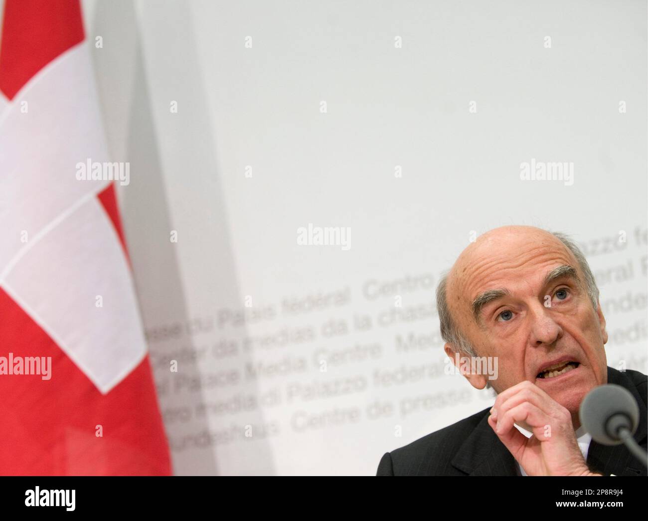Swiss Federal President Hans-Rudolf Merz, head of the Federal ...