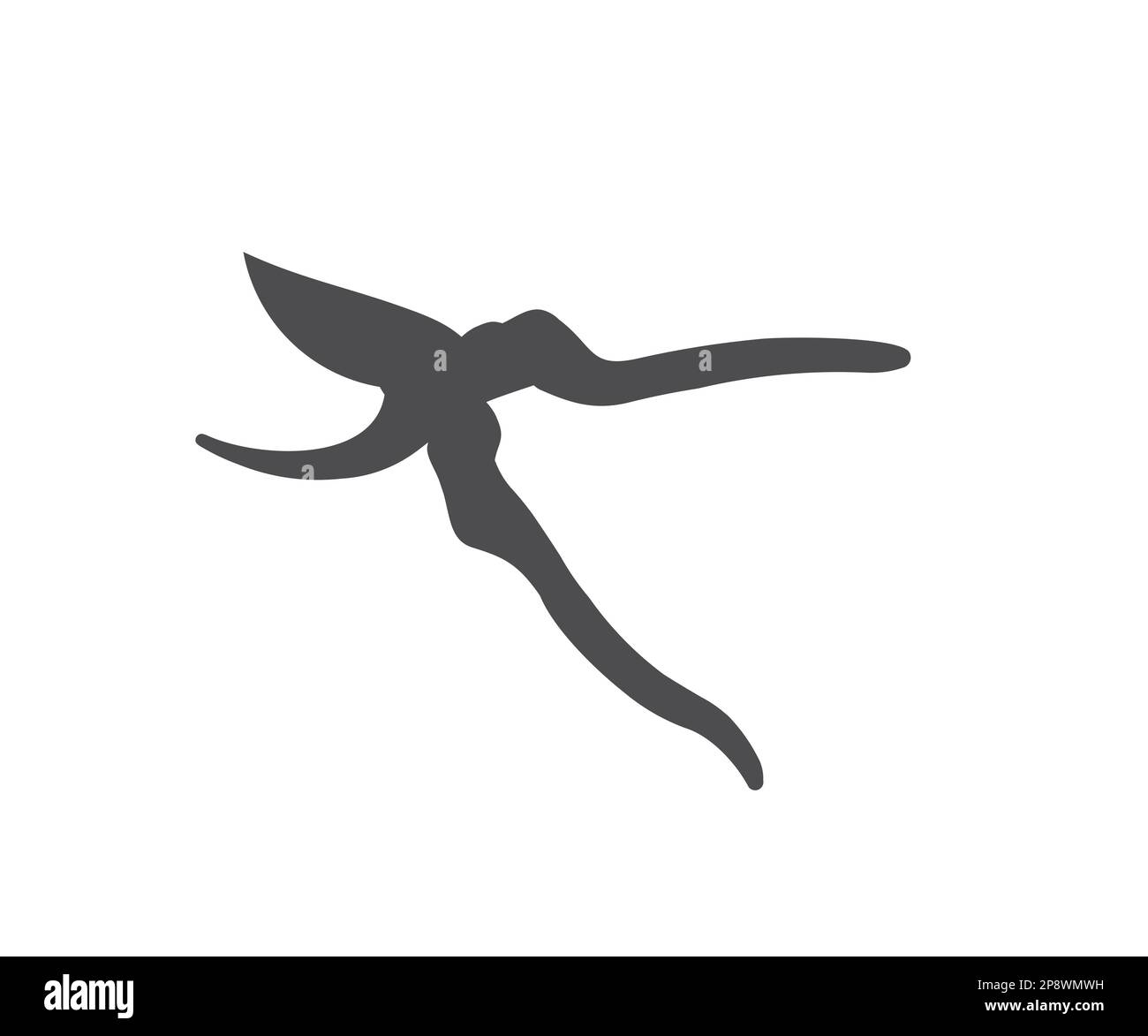 Symbol für Schnittscheren. Secateur-Silhouette. Symbol für den ...