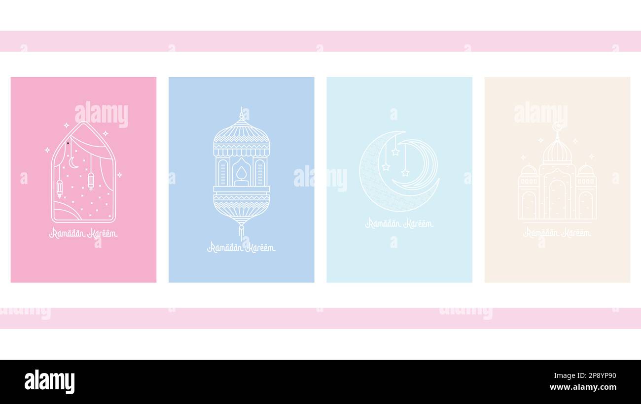 Ramadan Kareem-Vektorvorlage. Vorlage für islamische Grußkarten mit ramadan für soziale Medien ...
