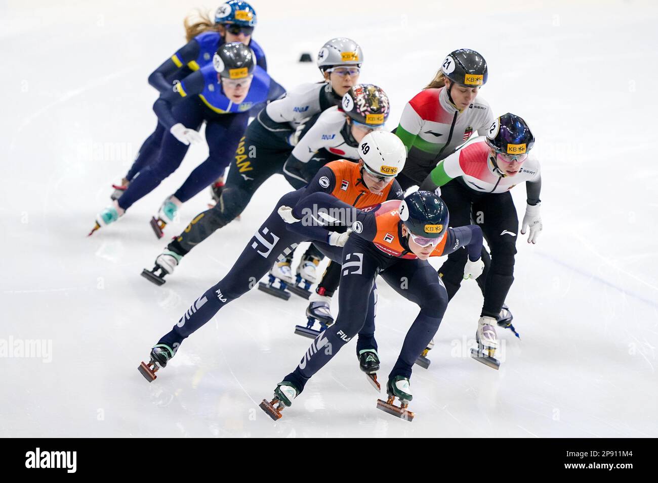 SEOUL, KOREA – MÄRZ 10: Selma Poutsma der Niederlande und Xandra ...