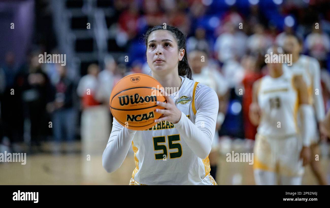 Southeastern Louisiana guard Hailey Giaratano (55) shoots during the ...