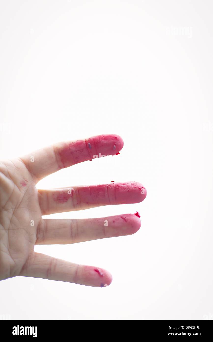 Rote finger -Fotos und -Bildmaterial in hoher Auflösung – Alamy