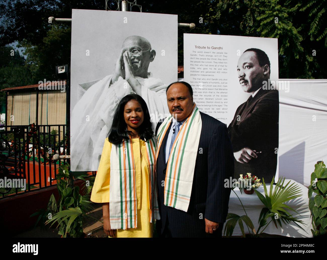 Rev. Martin Luther King Jr.'s son Martin Luther King III, right, and ...