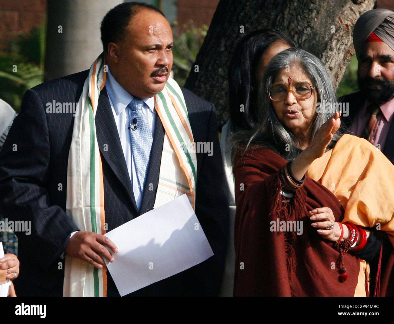 Rev. Martin Luther King Jr.'s son Martin Luther King III, left, and ...
