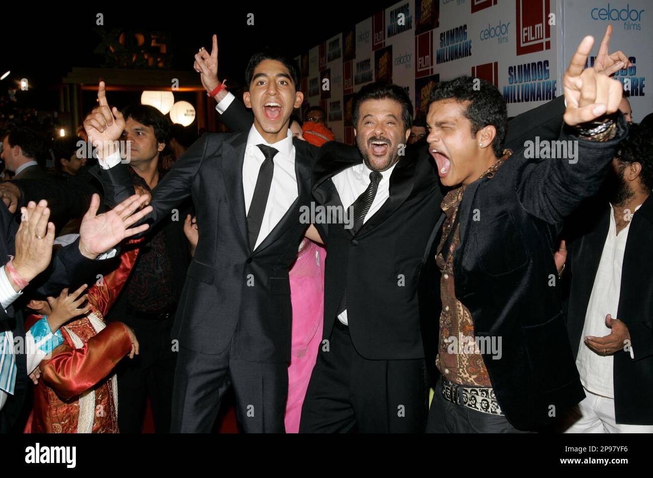 'Slumdog Millionaire' actors, from left, Dev Patel, Anil Kapoor and ...