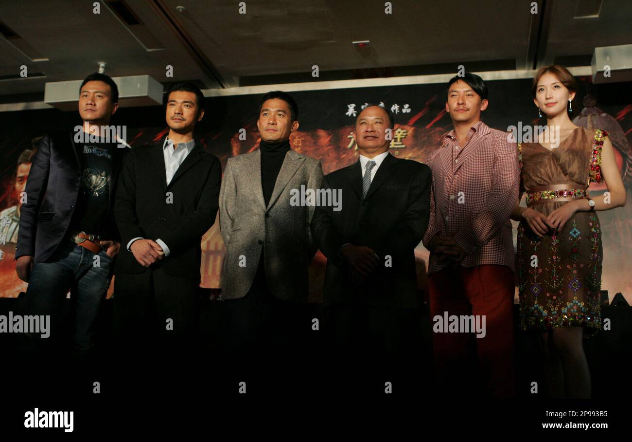Seen from left; China actor Hu Jun, Taiwan-Japanese actor Takeshi Kaneshiro, Hong Kong actor ...