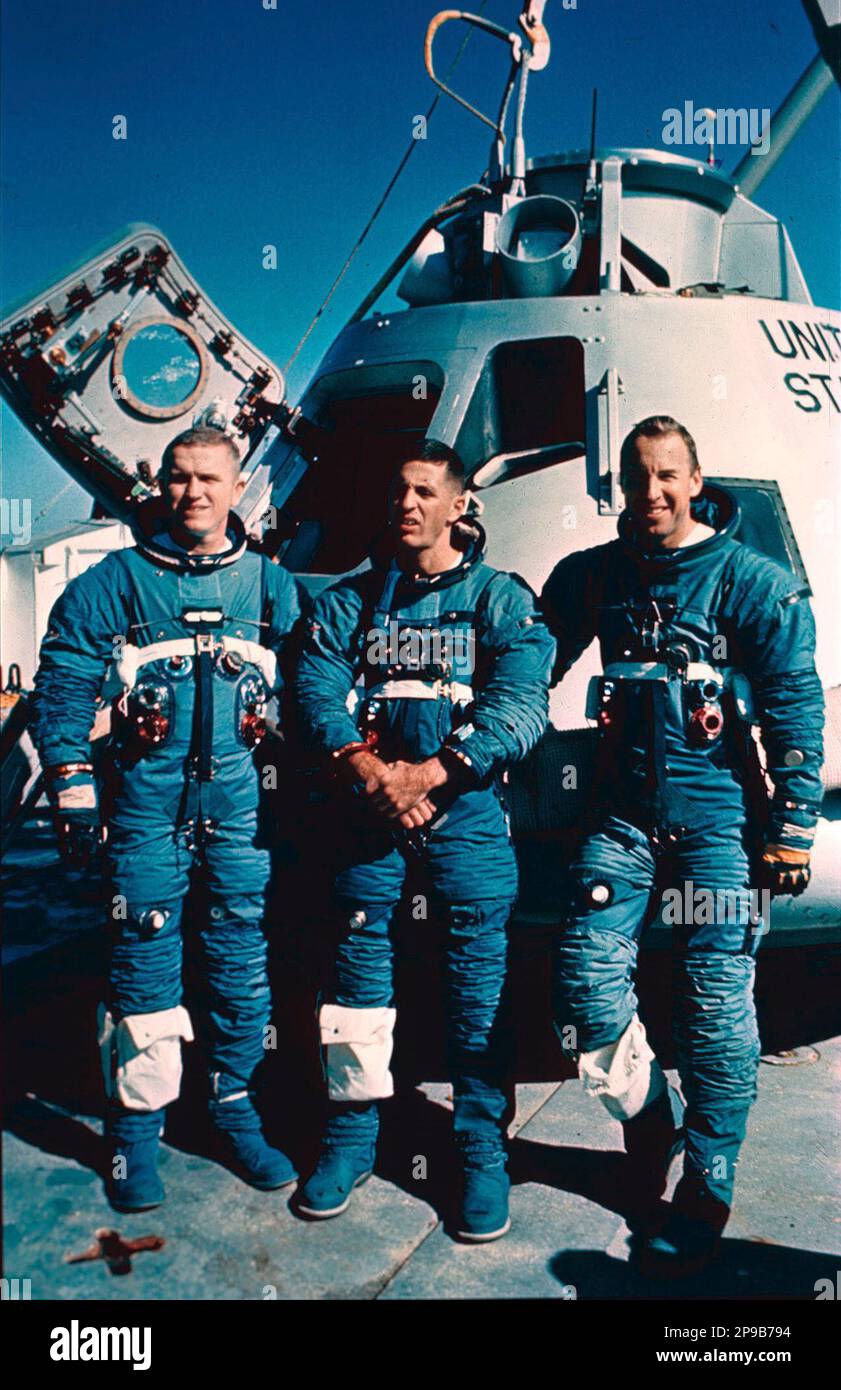 ** FILE ** A December 1968 file photo picture shows the Apollo 8 crew ...