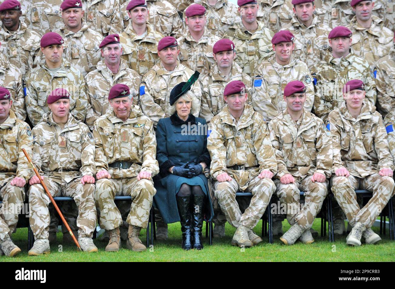 Britain's Prince Charles, third from left, and the Duchess of Cornwall ...