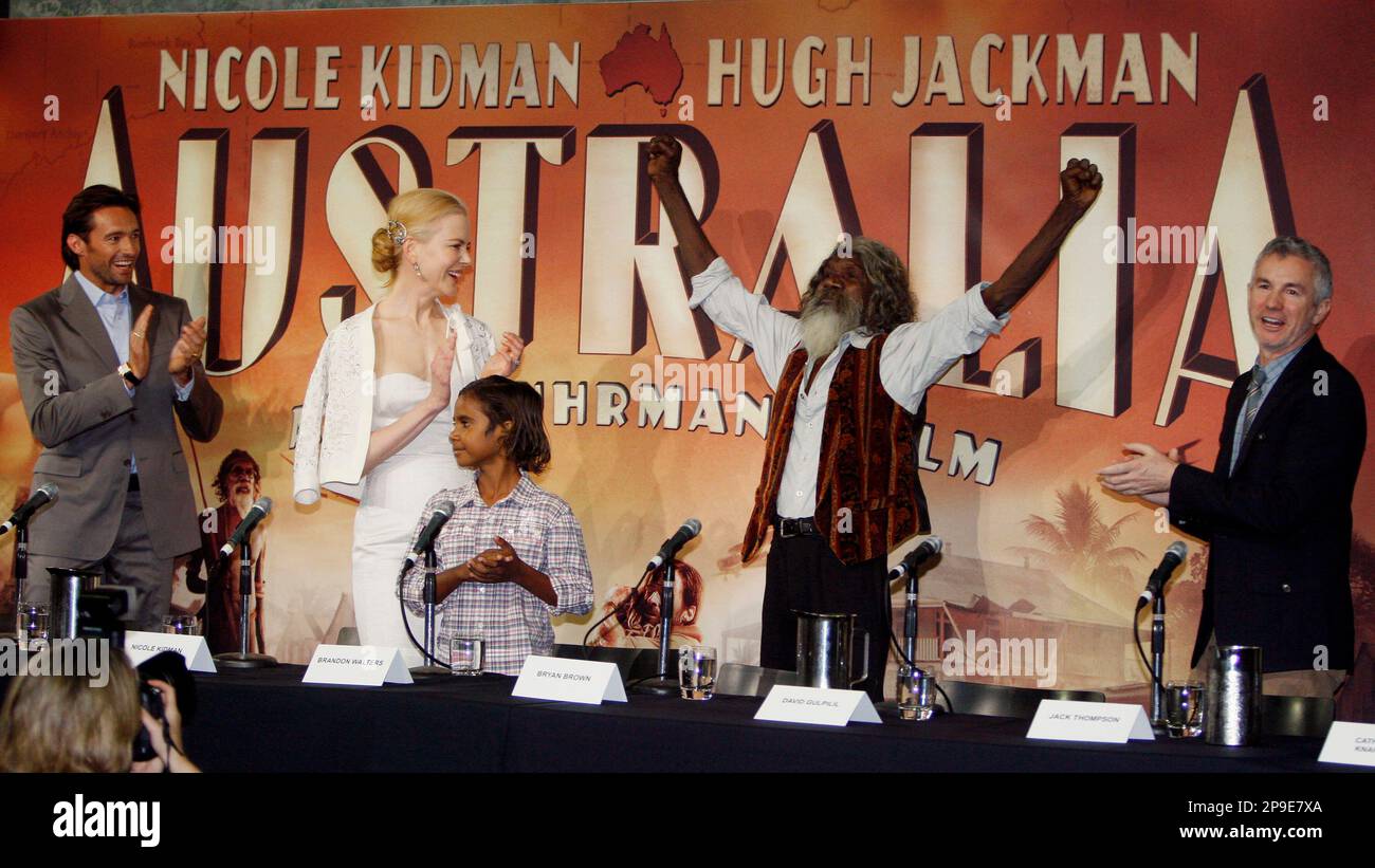 Australian actors from left, Hugh Jackman, Nicole Kidman, Brandon ...