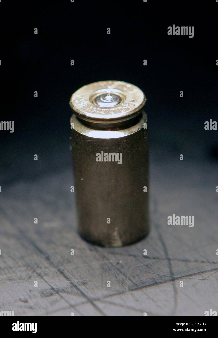 ** FILE ** In this file photo taken May 19, 2008, a shell casing is ...