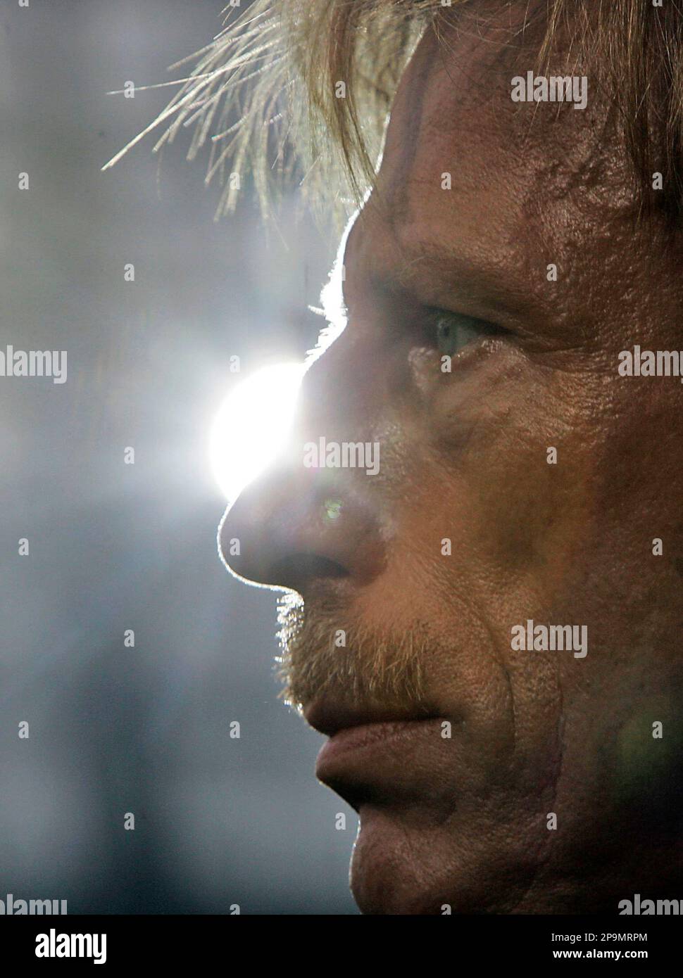 Cologne's head coach Christoph Daum is seen during the German first ...
