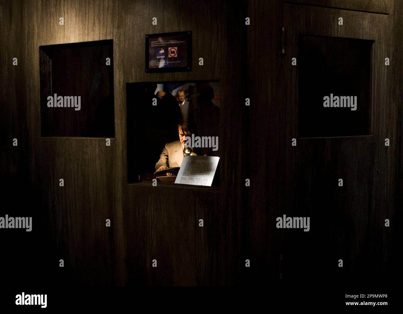 A wax model of Adolf Hitler on display at Madame Tussaud in Berlin ...