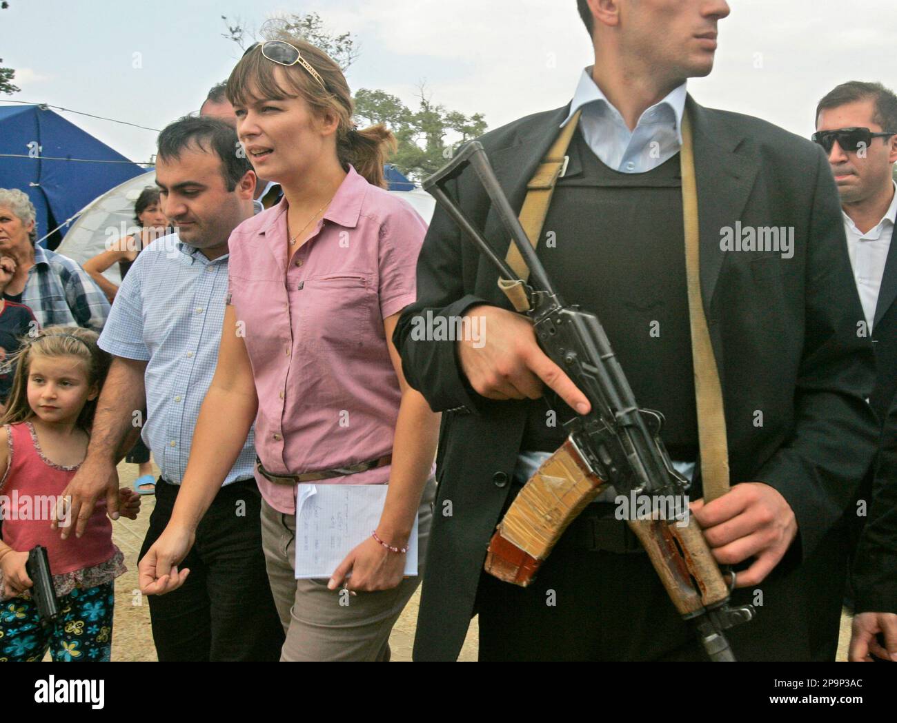 Georgian President Mikhail Saakashvili's wife Sandra during her visit ...