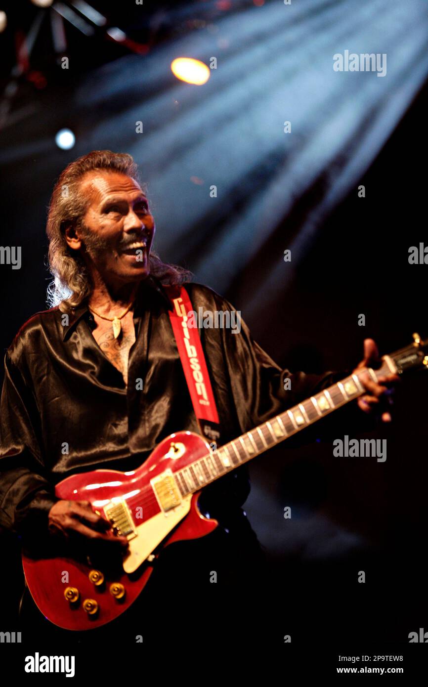 Indonesian-Dutch musician Andy Tielman, one of two remaining members of ...