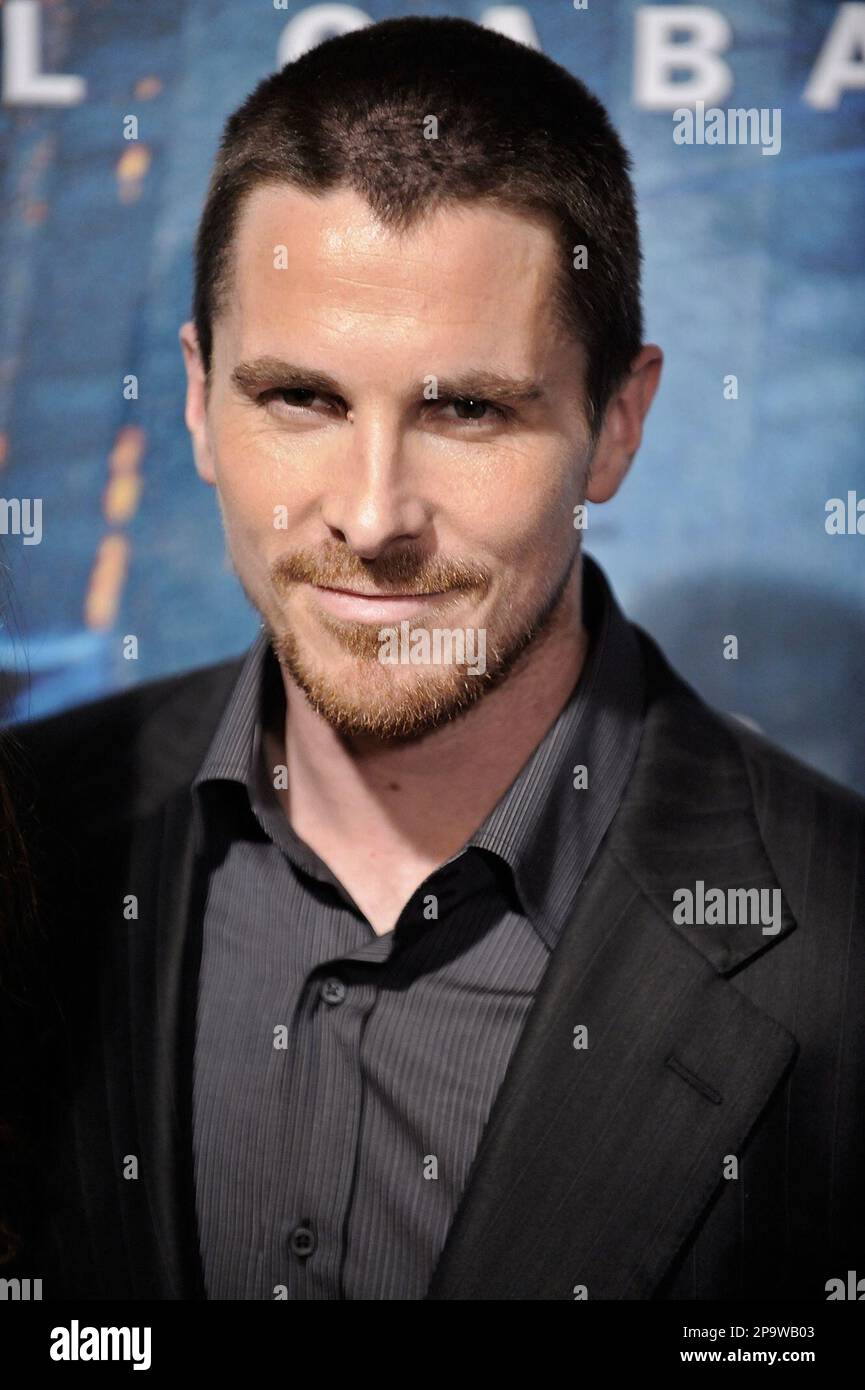 British actor Christian Bale poses during a photocall for 'The Dark ...