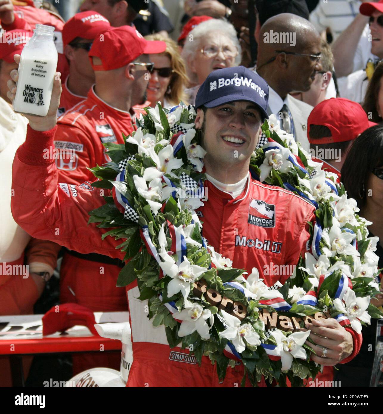 ** FILE ** In this May 28, 2006, file photo, Sam Hornish Jr. shows off ...