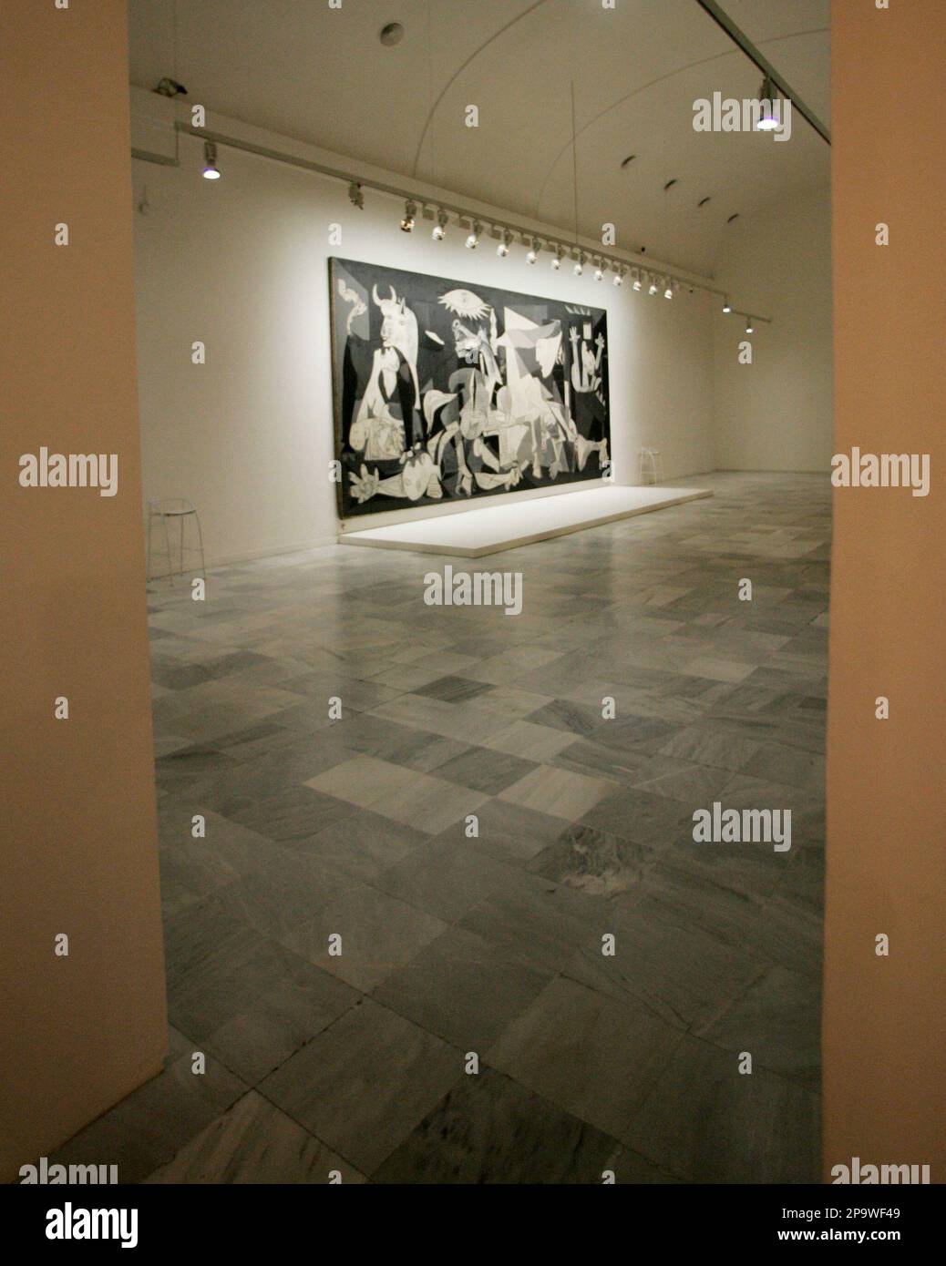 Pablo Picasso's painting Guernica, depicting the Nazi German bombing of ...