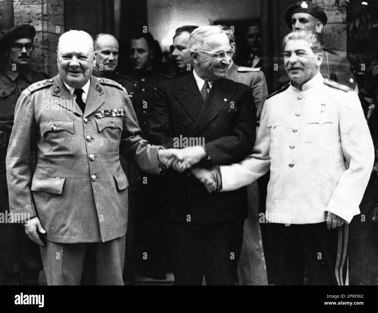 ** FILE ** A photo from July 23, 1945 showing the handshake between ...
